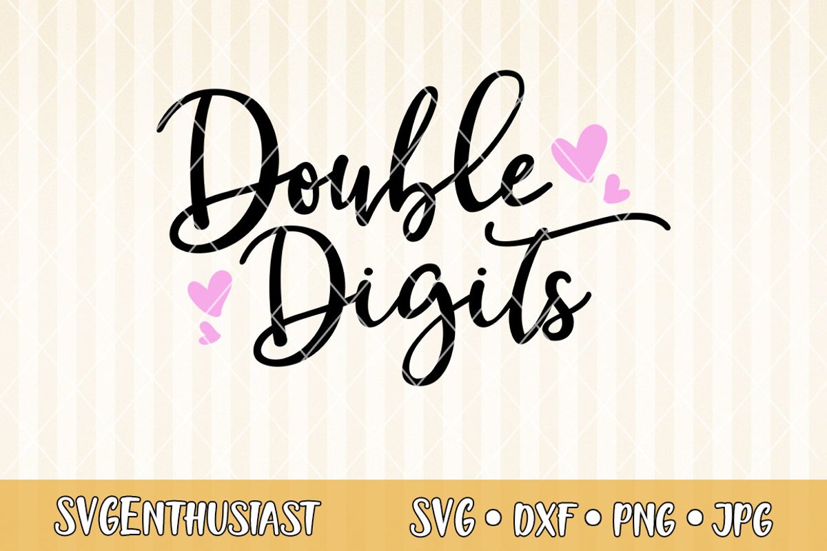 Double digits SVG cut file (405755) | SVGs | Design Bundles