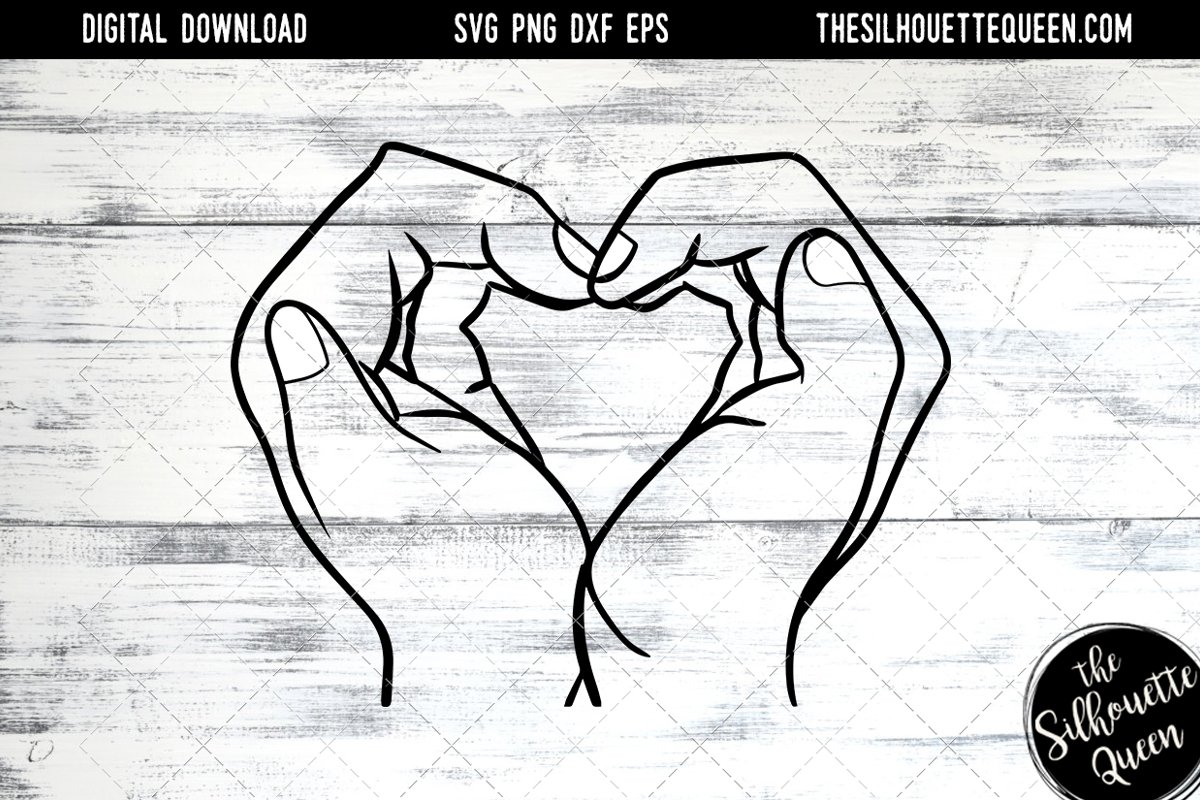 Hand Sketched hands making a heart (568728) | Cut Files | Design Bundles