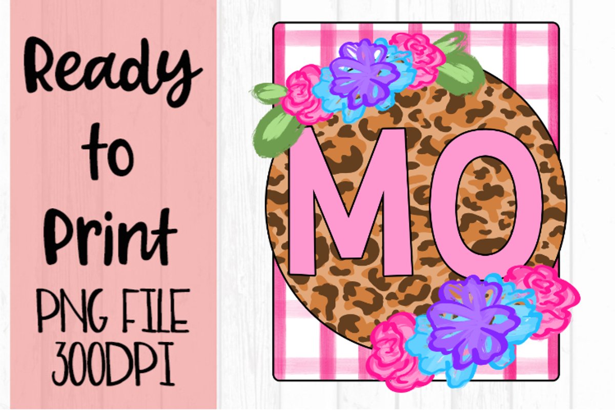 Missouri Preppy State Initials Ready to Print