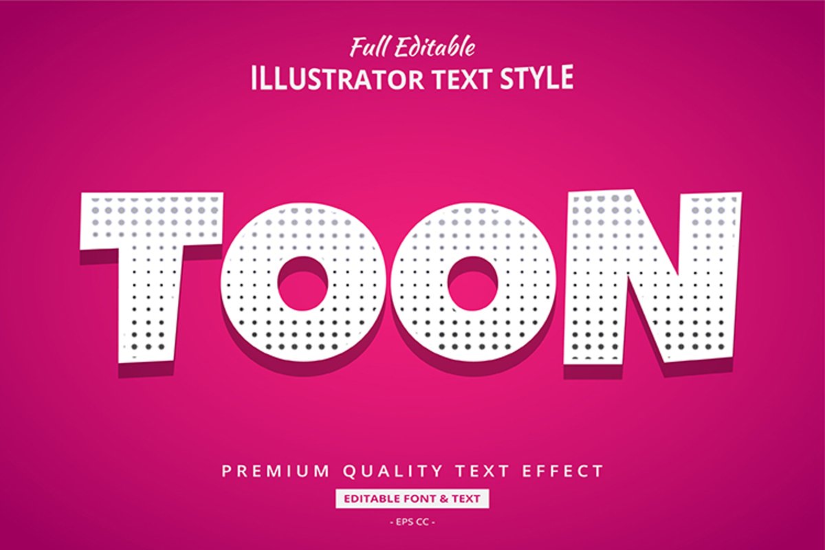 Cartoon Comic Illustrator Text Style Effect