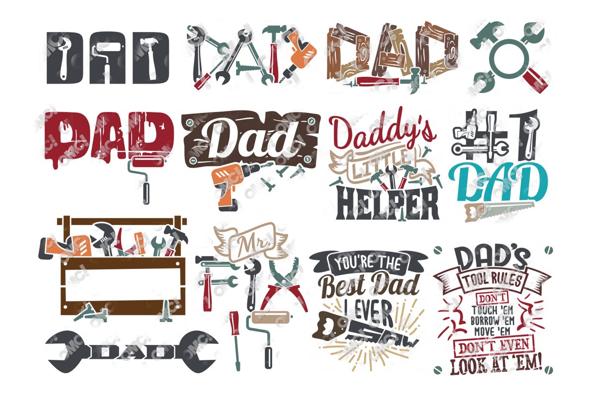 Dad Tool SVG Toolbox Letter in SVG, DXF, PNG, EPS, JPEG (267282) | Cut ...