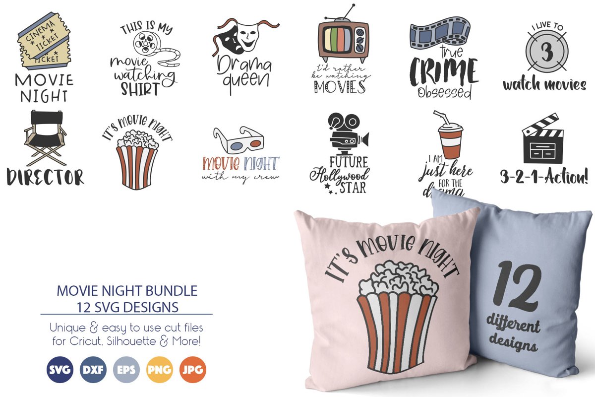 Movie Night SVG Bundle | Cinema SVG