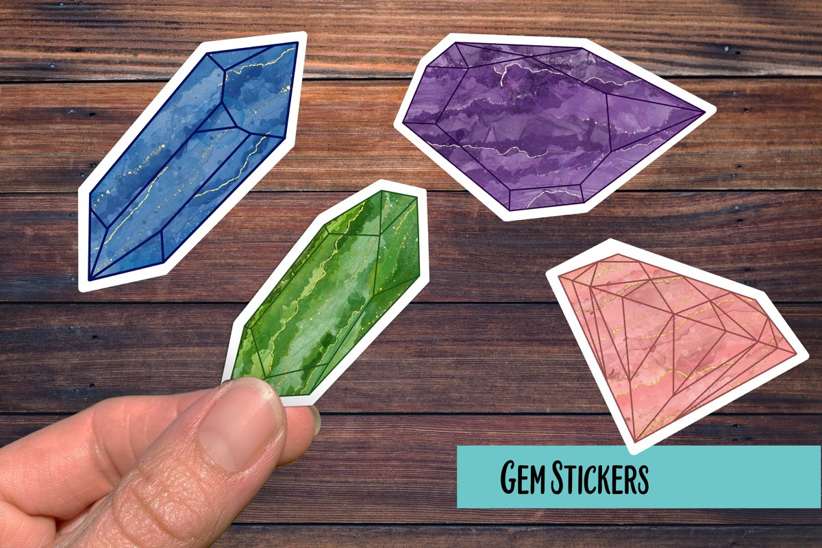 Gems PNG Sticker Pack
