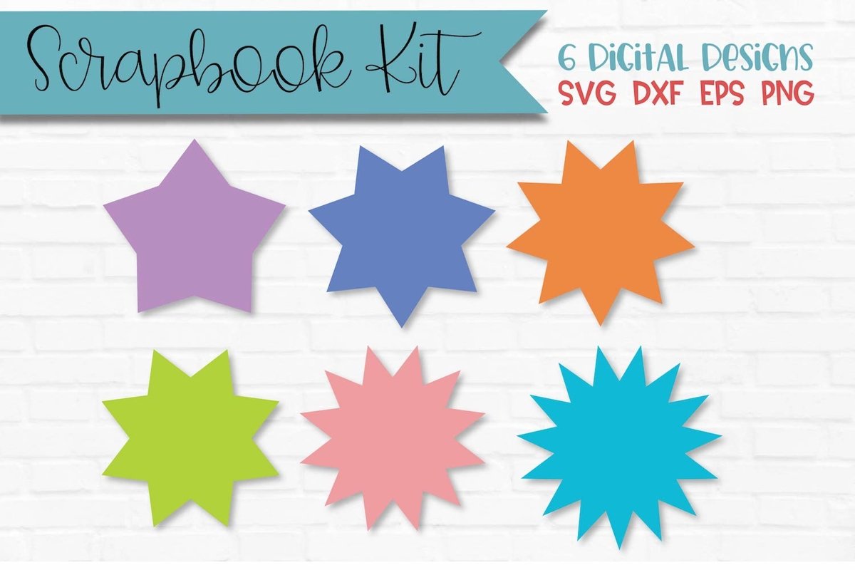Star Word Bubbles Scrapbooking Kit
