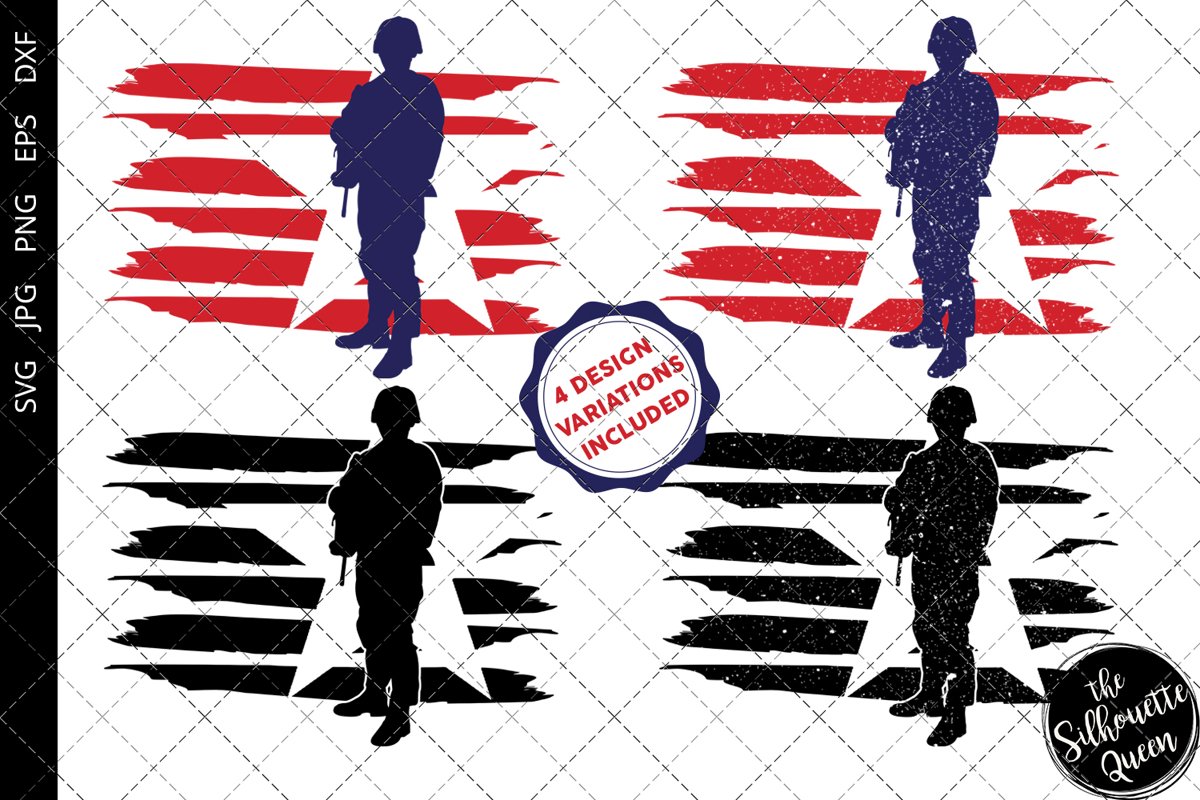 Soldier flag svg (383492) | SVGs | Design Bundles
