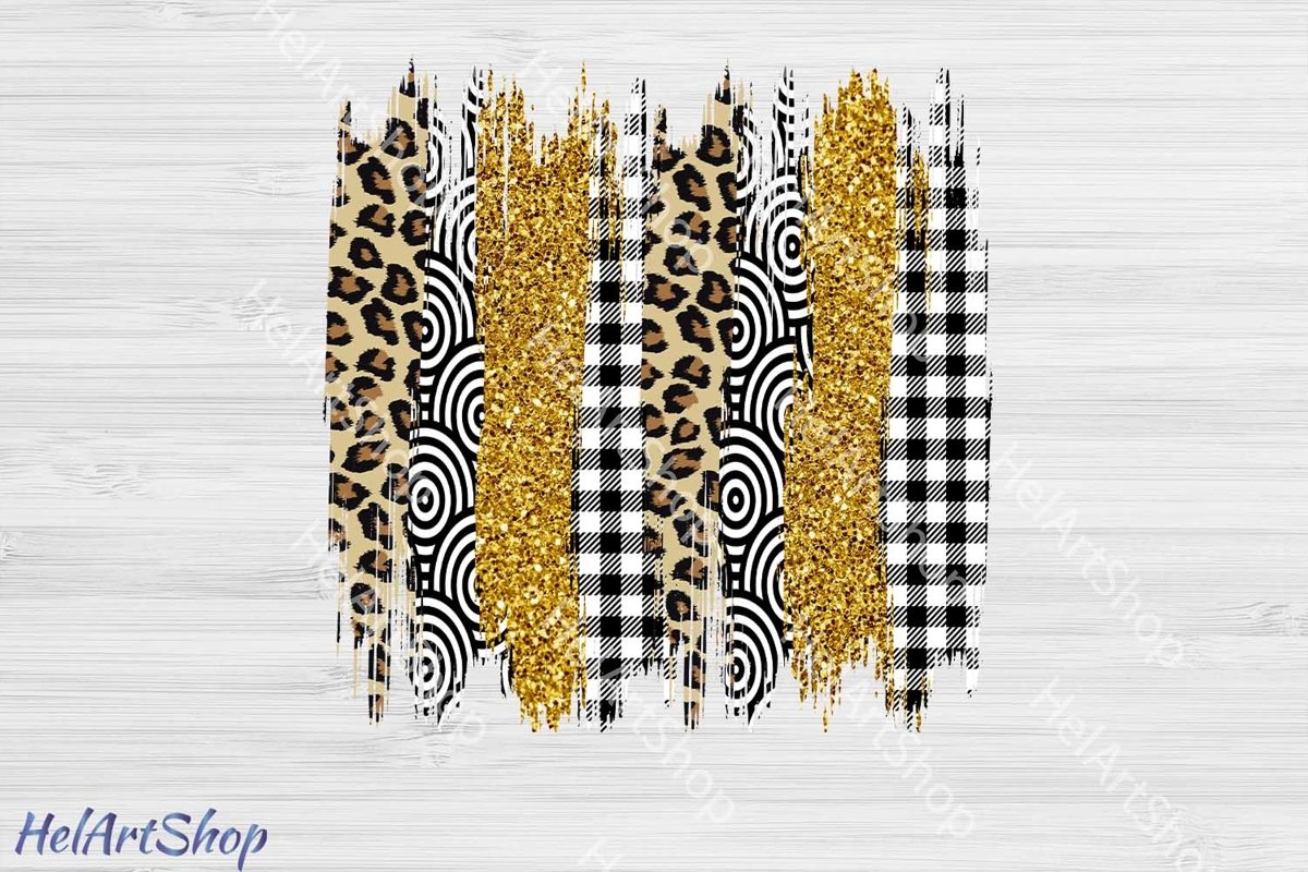 Brush strokes png, Sublimation png , Leopard print, Glitter (561896 ...