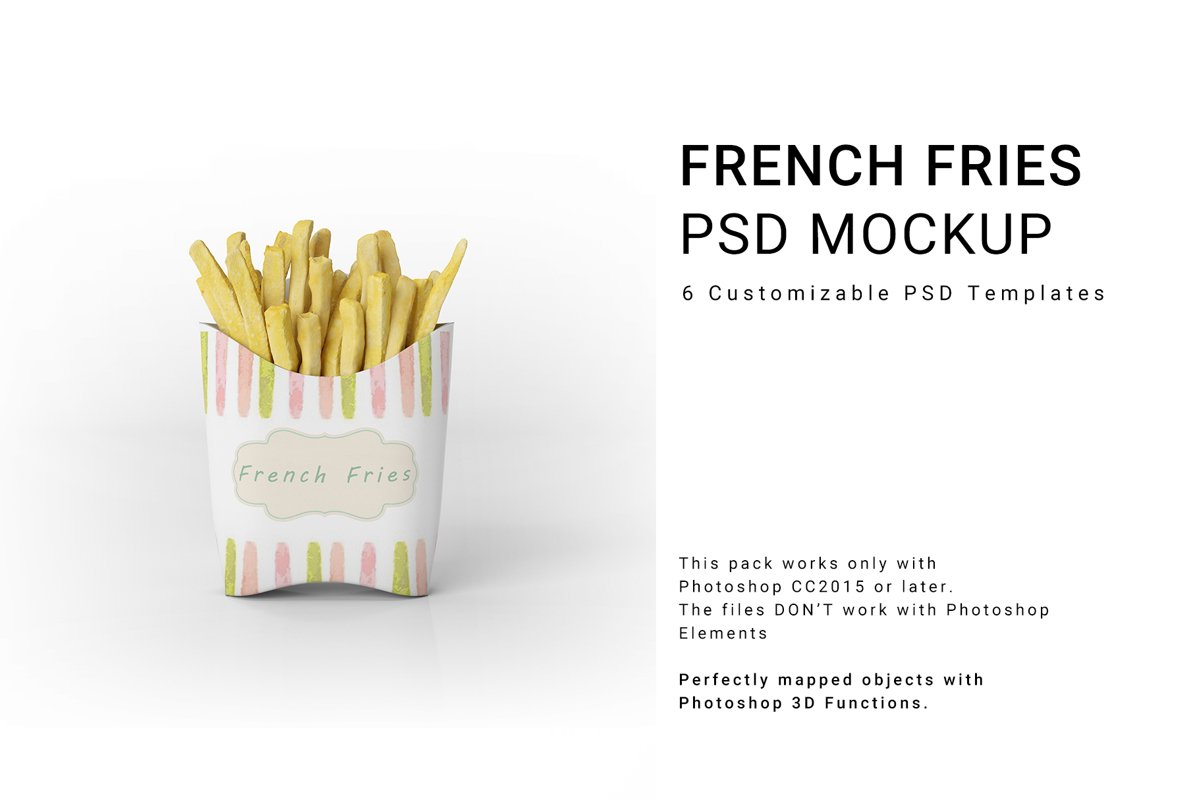 French Fries Box Mockup Set