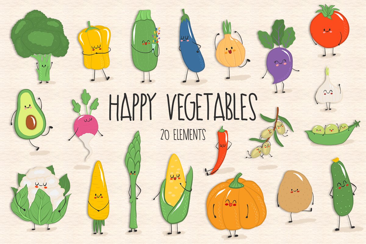 Happy Vegetables