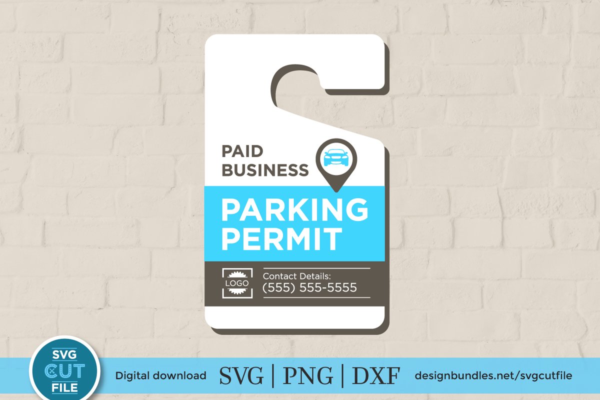 Parking Pass Svg A Parking Permit Tag Template For Crafters 556154 Cut Files Design Bundles