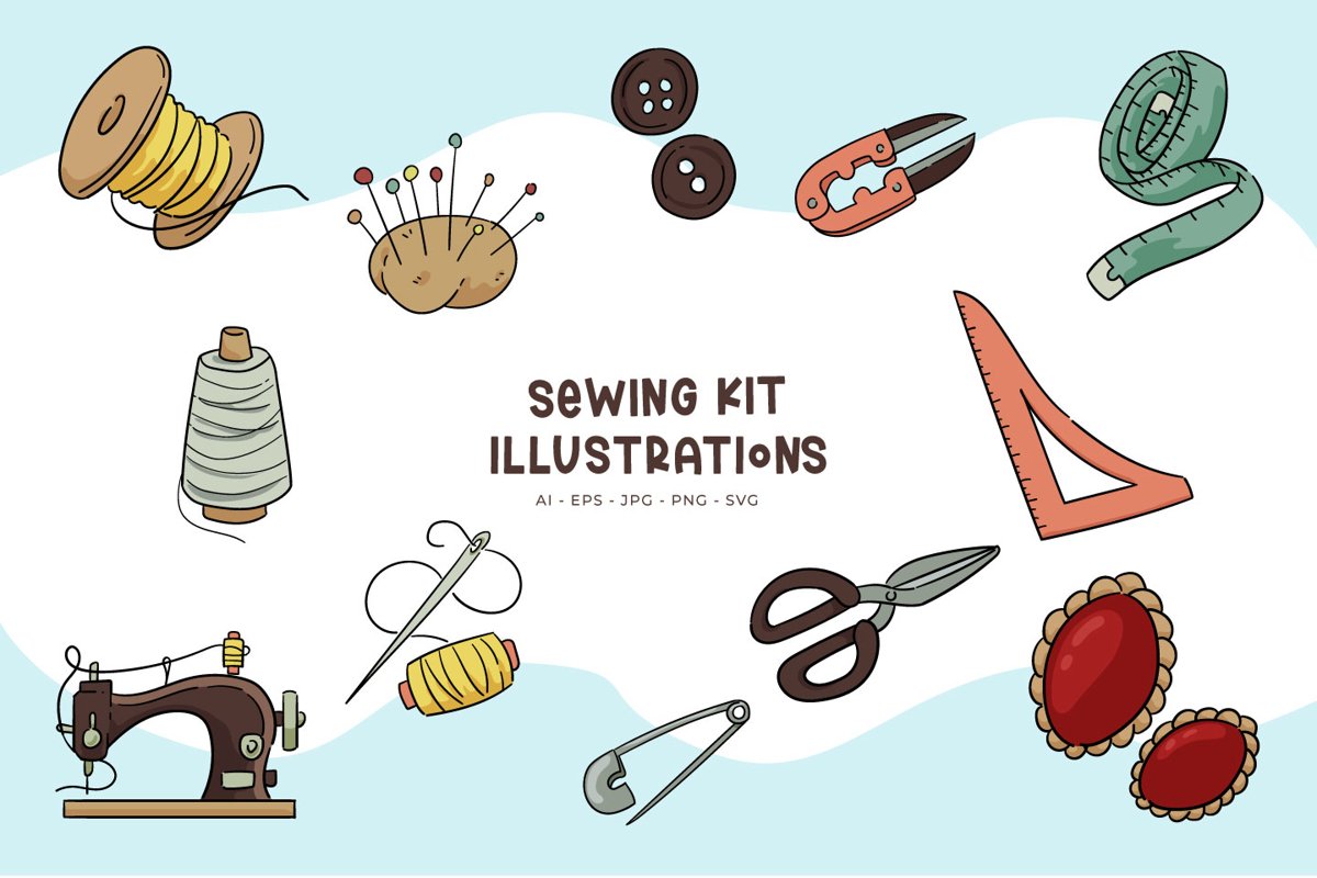 Sewing Kit illustrations