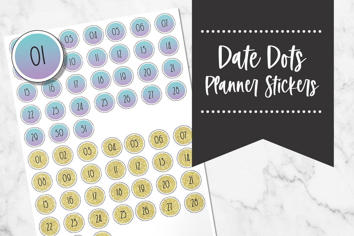 Date Dots Planner Stickers