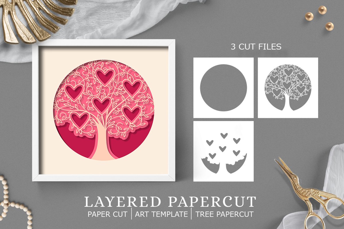 Layered papercut | paper cut| Tree papercut