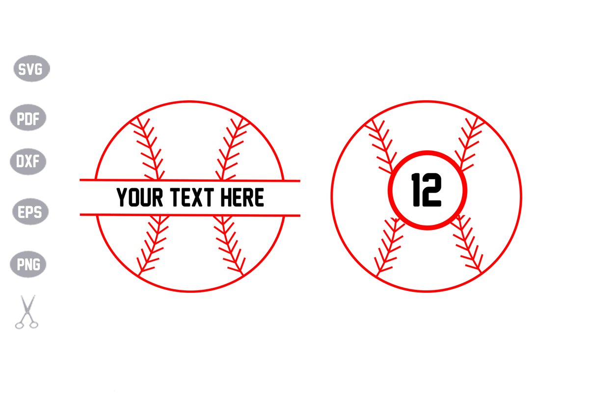 Softball Monogram SVG