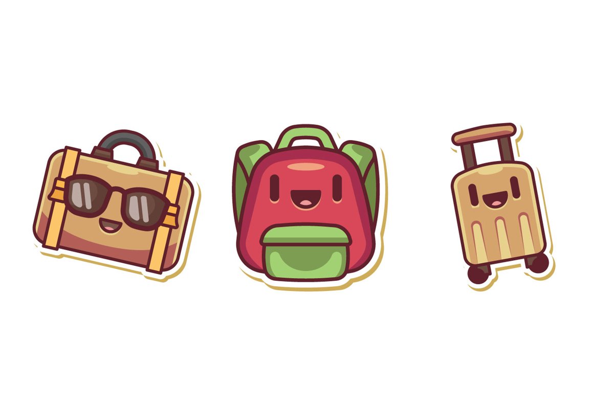 Travel Bag Sticker Collection