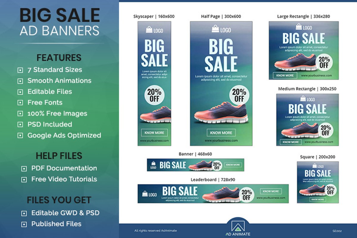 Big Sale Animated Ad Banner Template - SE002 (146340) | Websites ...