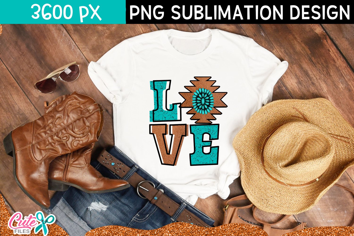 Love Western sublimation design (1251733) | Sublimation | Design Bundles
