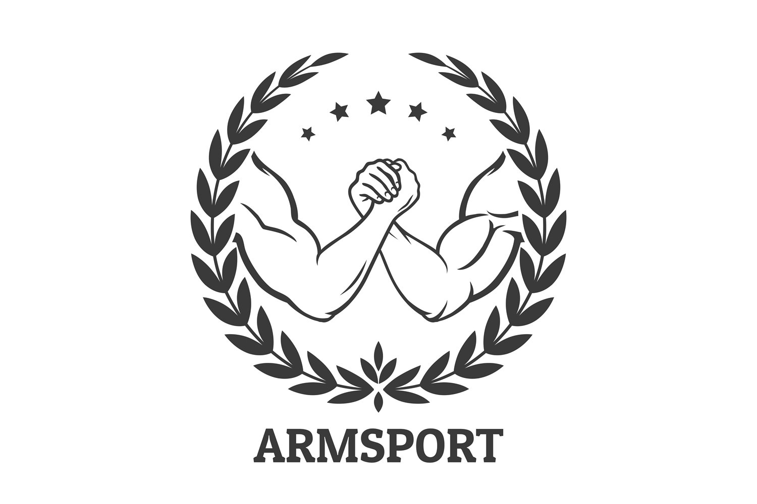 Arm wrestling logo (1191277) | Illustrations | Design Bundles