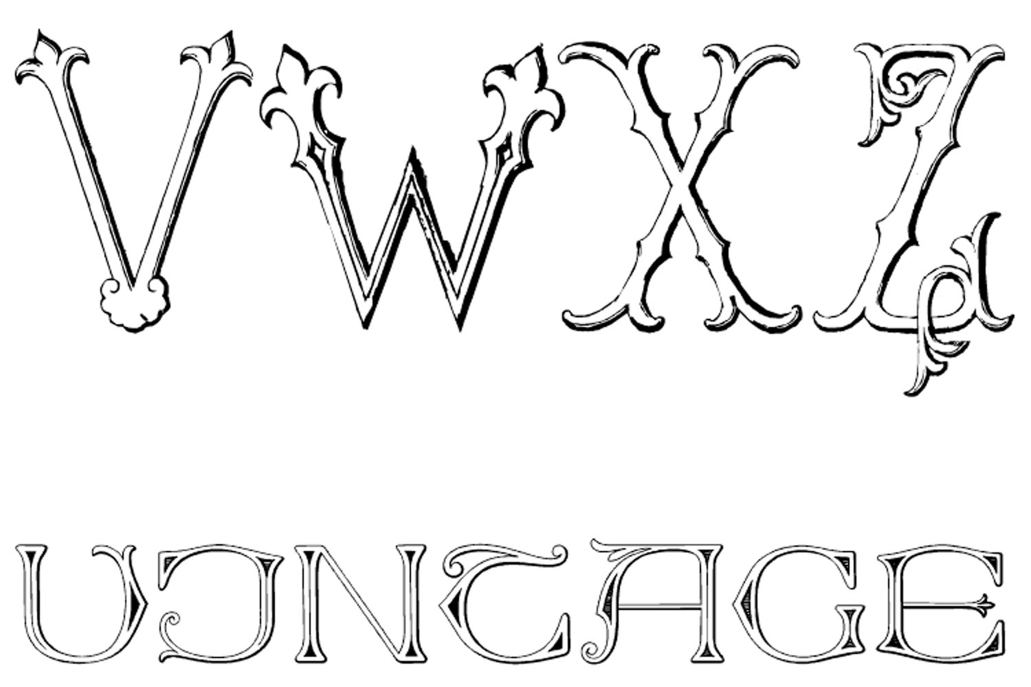 Victorian Alphabets Pack 32 (1206163) | Fancy | Font Bundles