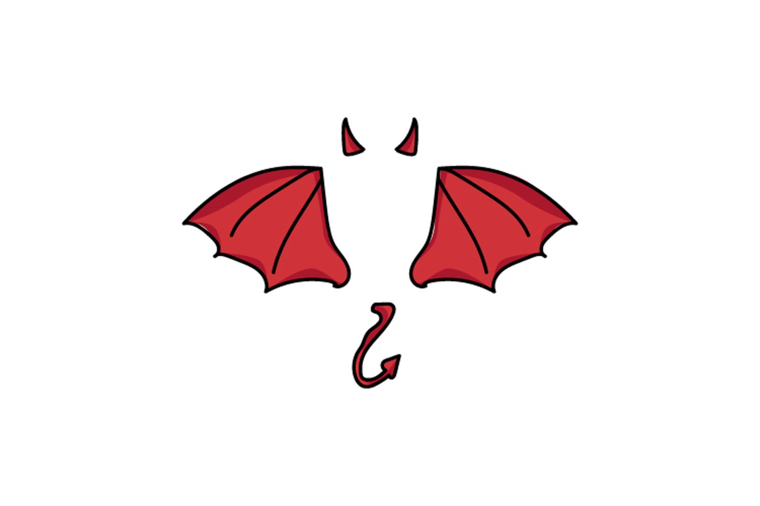 Illustration Design Devil Wing Vector (1177431) | Elements | Design Bundles