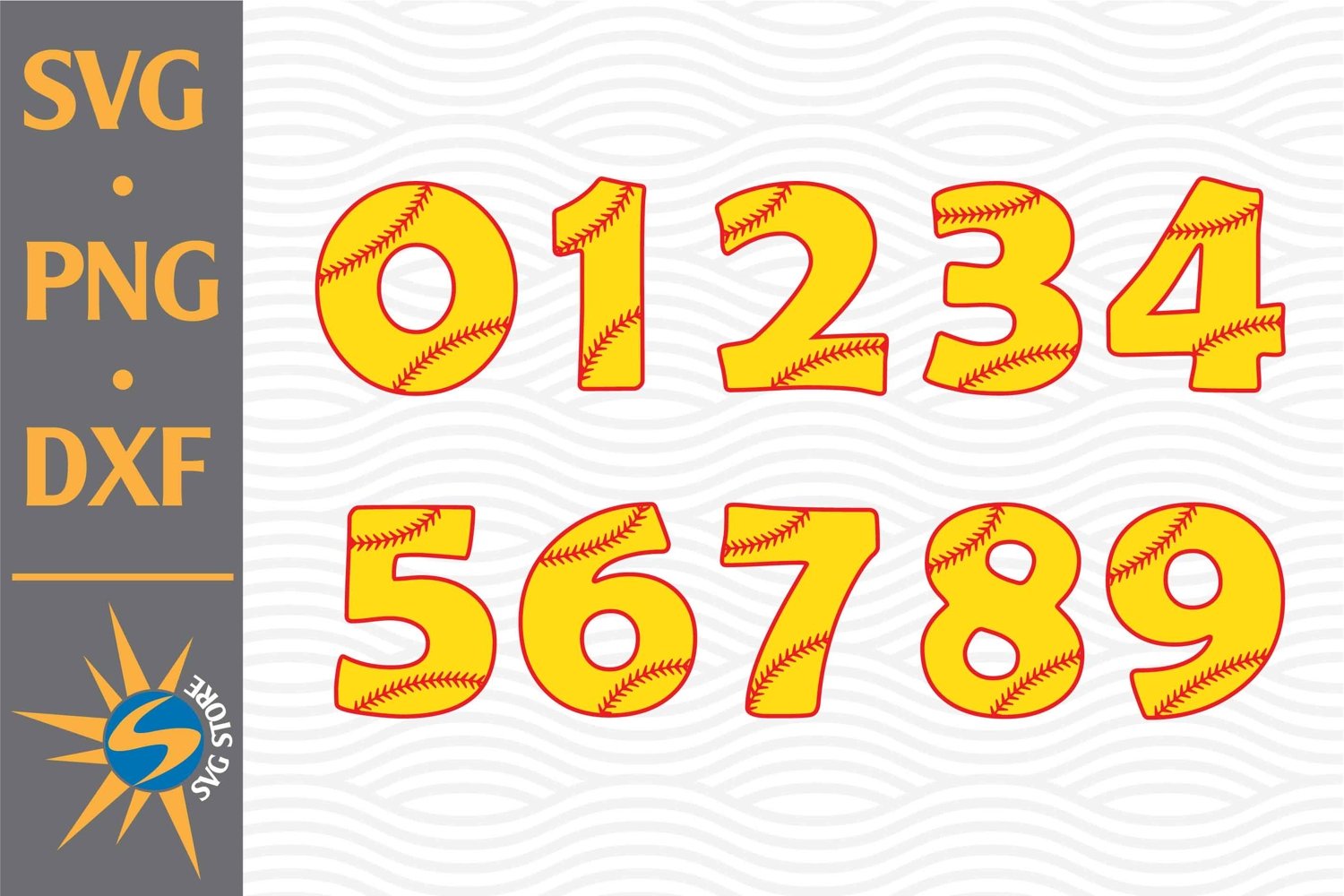 Softball Numbers SVG, PNG, DXF Digital Files Include (752345) | Cut ...