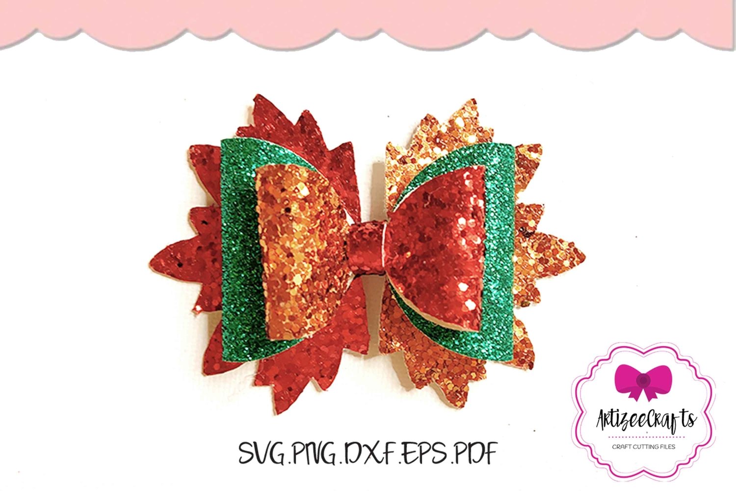 Fall Bow | Autumn Leaf Bow | Digital Bow Template | Bow Cut (1056236 ...