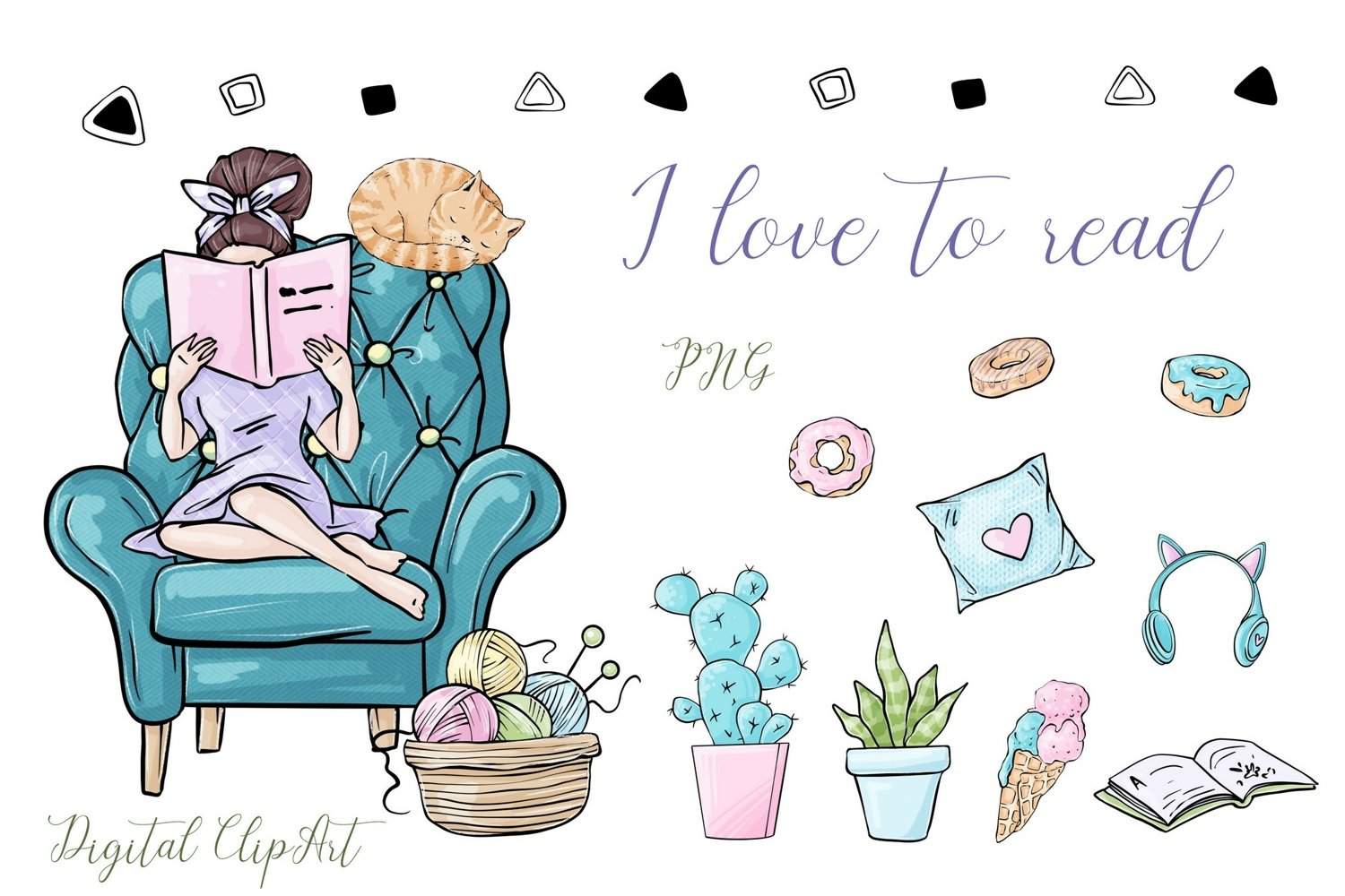 I love to read clipart