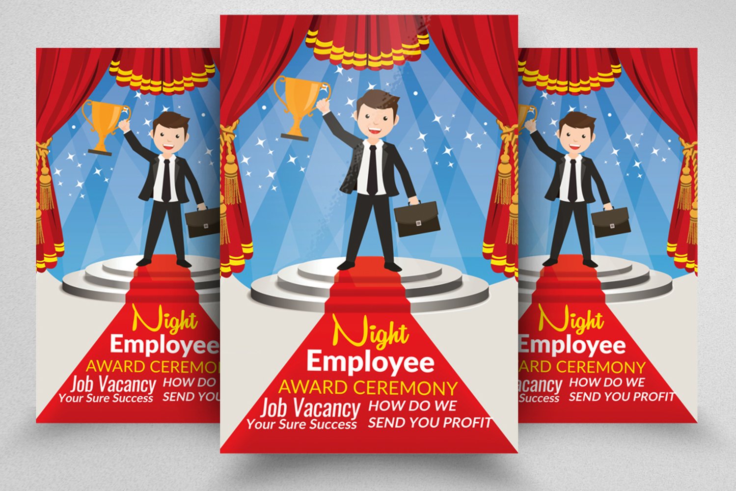 Employee Award Party Night Flyer (439187) | Flyers | Design Bundles