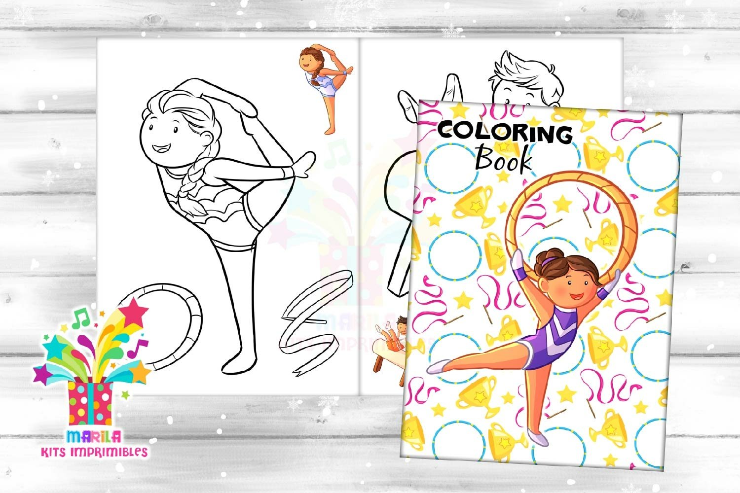 Gymnastic Kids Coloring Book - Pdf (1251869) | Coloring Pages | Design ...