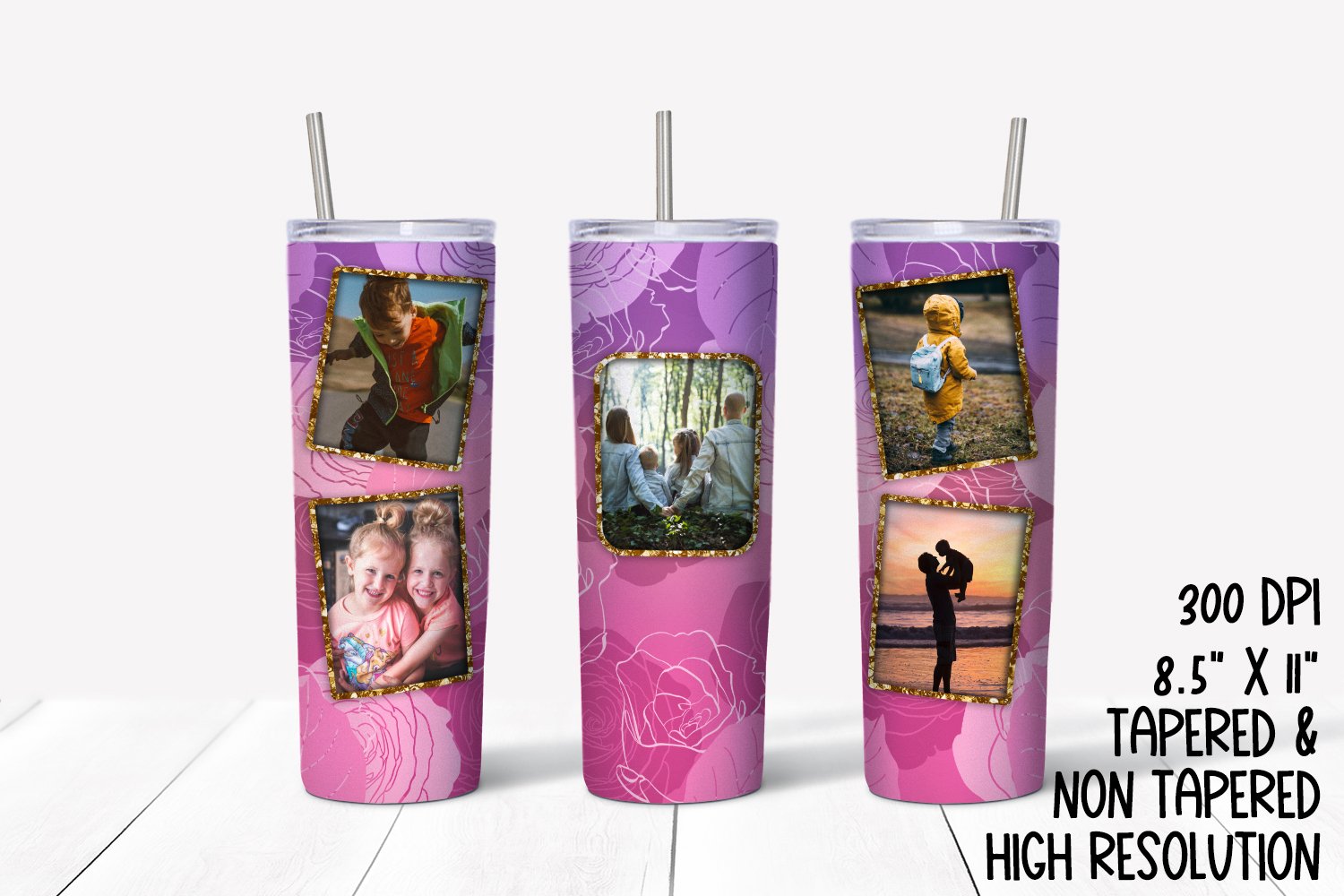 Photo Sublimation Tumbler Template