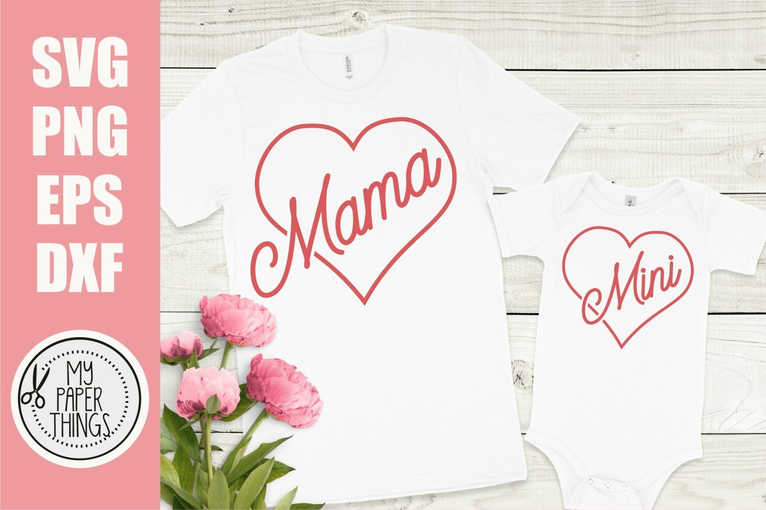 Mommy and me svg | Mama and mini svg (1268884) | Cut Files | Design Bundles