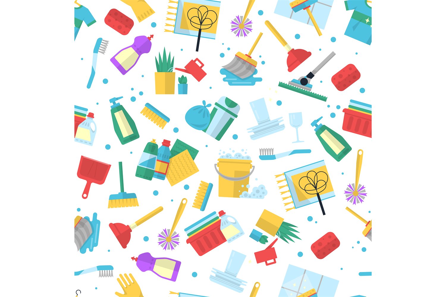 Cleaning service pattern. Home supplies for clean dry laundr (947026 ...