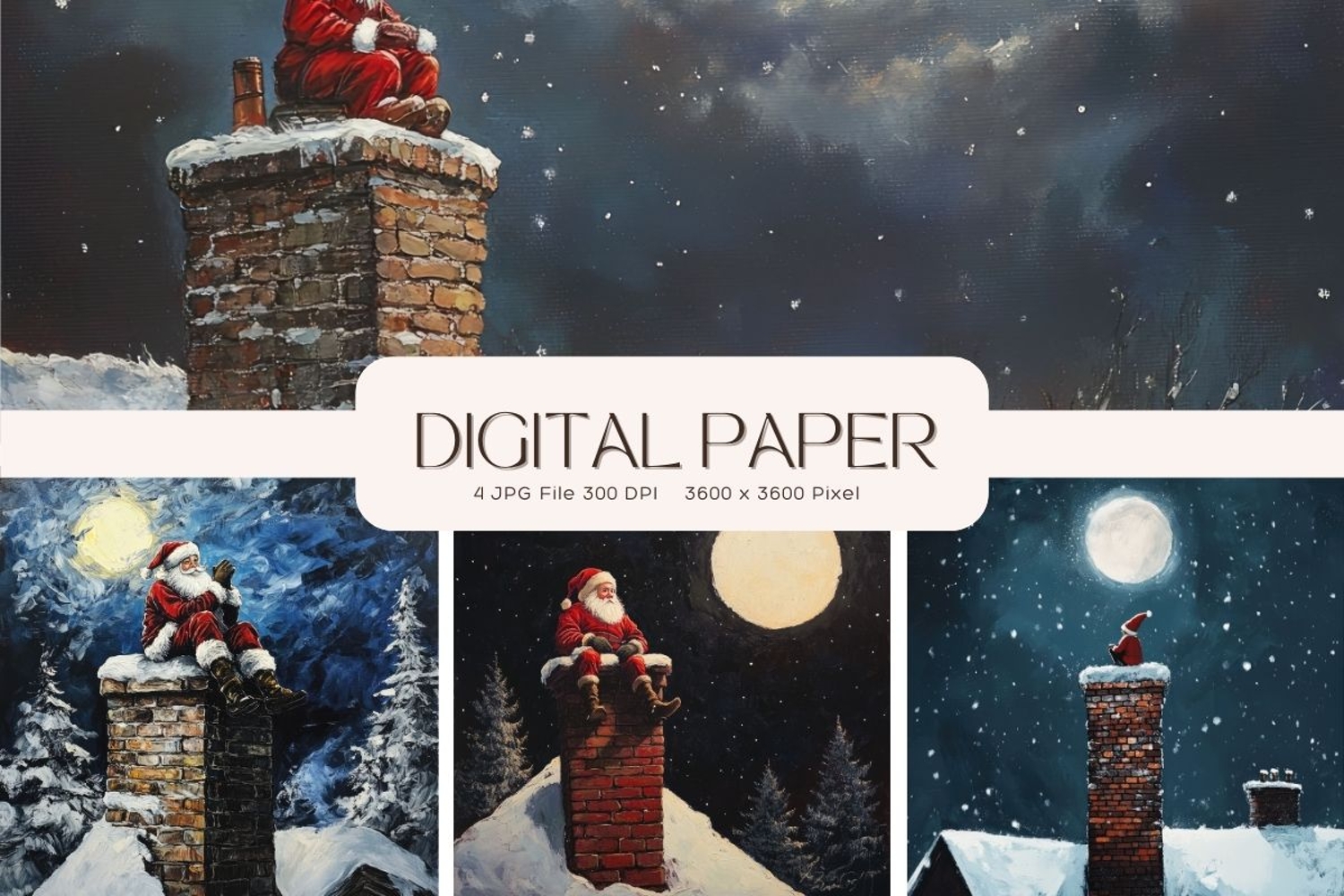 Christmas Background Winter Wallpaper Snow Backdrop_24 - Design Bundles