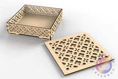 Laser cut jewelry trinkets box template, laser box svg dxf