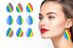 Teardrop earrings mockup with smart objects PSD PNG