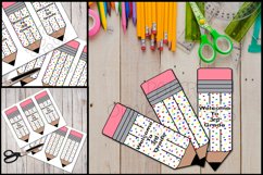 Pudgy Pencils 3rd Grade Pattern Printable Bookmark Set