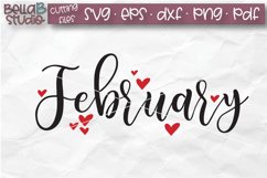 February SVG File, Valentine's Day Cut file