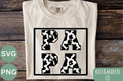 Papa Cow SVG | Cow Print Dada SVG | Western Dad SVG