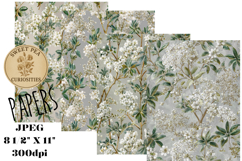 Botanical, Flowers, Papers, Junk Journal