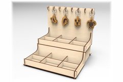 Keychain Jewelry craft show display stand. SVG DXF glowforge