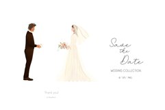 Save the Date. Wedding collection. Vector