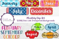 Monthly Clip Art | 51 PNG Files