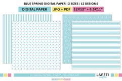 Blue digital paper collection | Scrapbook paper packs