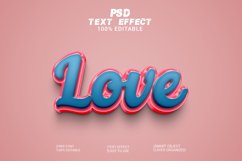 Love 3d psd text effect style