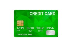 Credit cards. Vector set.