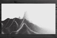 22 Stipple Landscapes Vector (1115436) | Backgrounds | Design Bundles