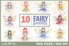 Fairy Clipart | Watercolor Sublimation Bundle