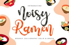 Noisy Ramen - Brush Accent Handwritten Script (1177820) | Handwritten ...