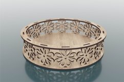 Decorative Round Box Svg Files, Glowforge Cut Files