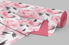 20 Seamless Watercolor Pink Peony Flowers Digital Papers