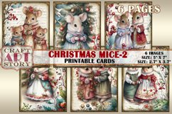 Christmas mice collage Bundle,xmas decoupage set